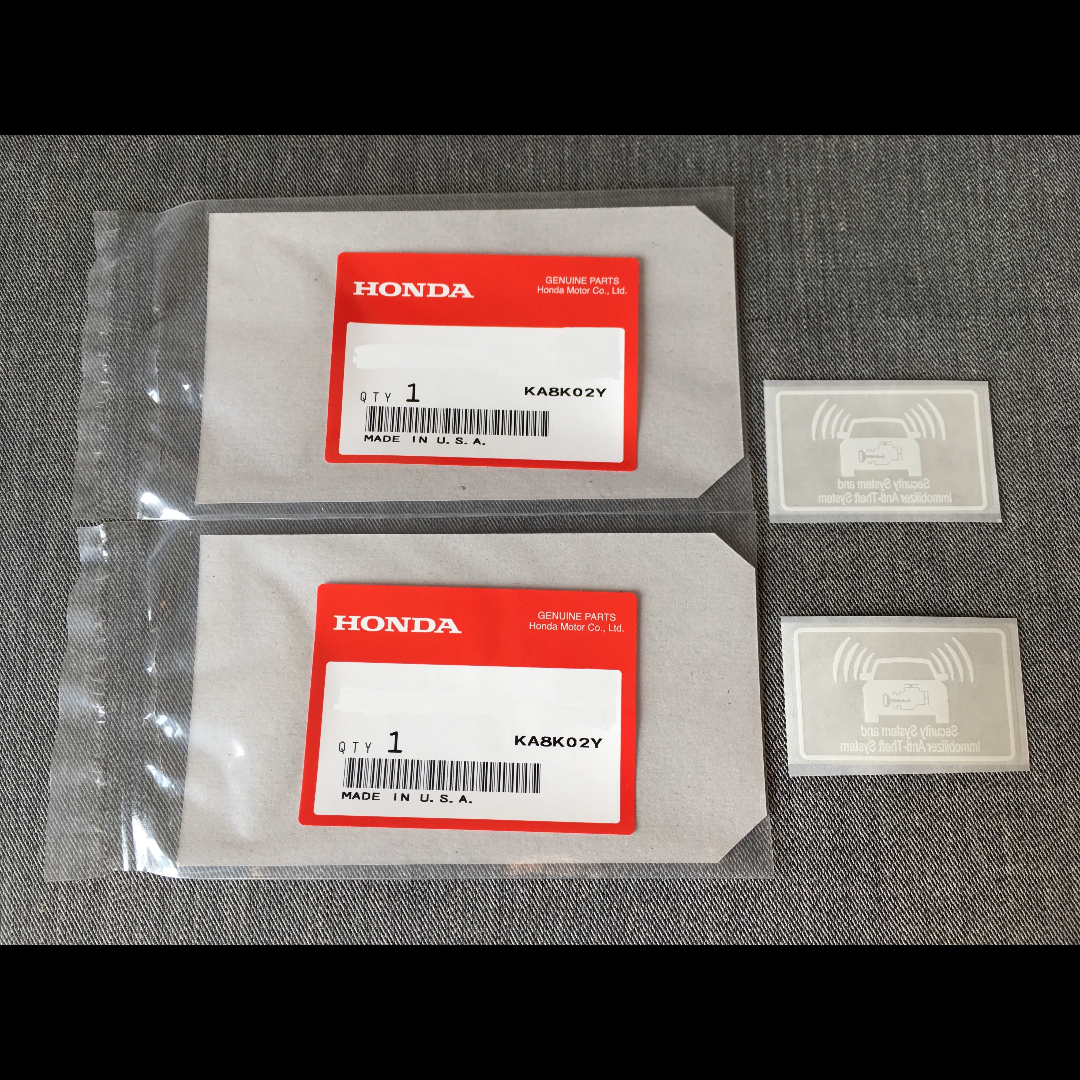 Honda Security System Door Glass Decals Stickers for Accord - Inspire ...