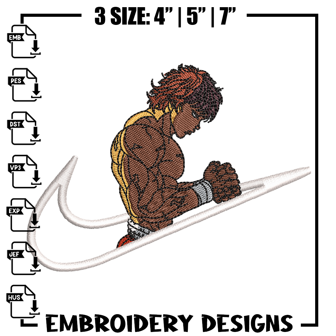 Baki Hanma embroidery design, Baki embroidery, Nike design, | Inspire ...