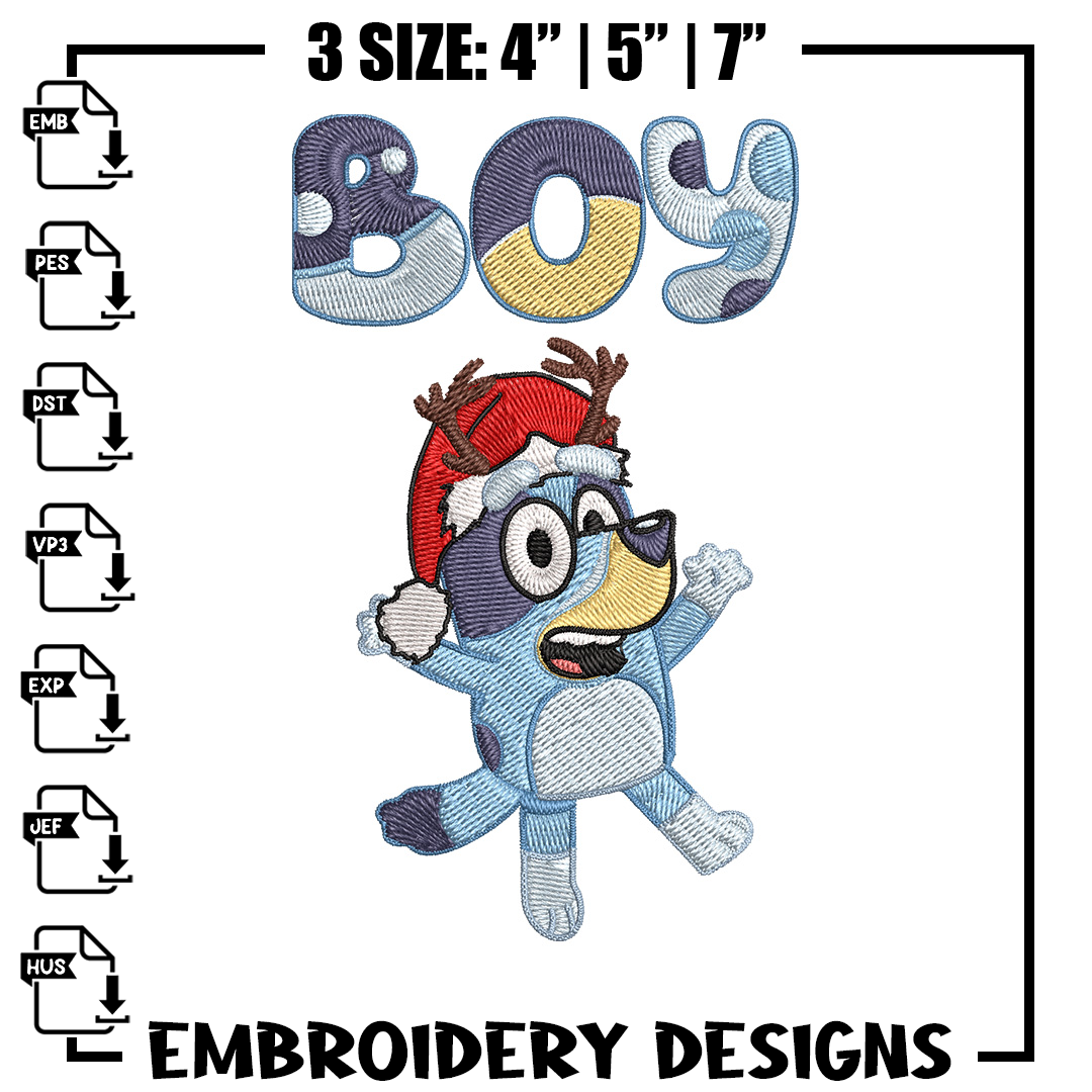 Bluey boy Embroidery Design, Bluey Embroidery, Embroidery Fi | Inspire ...