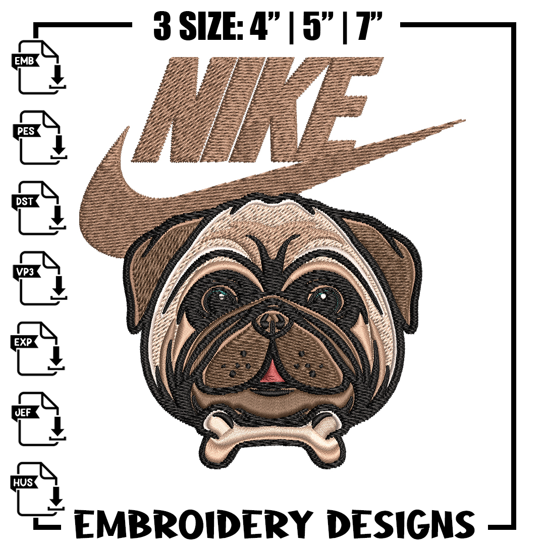 Bulldog Nike Embroidery design, Bulldog logo Embroidery, Nik | Inspire ...