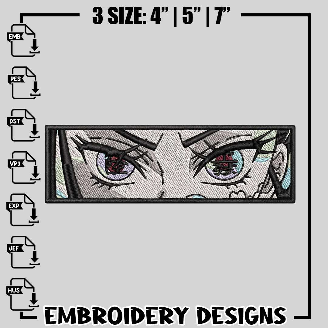 Daki eyes embroidery design, Kimetsu no Yaiba embroidery, an | Inspire ...
