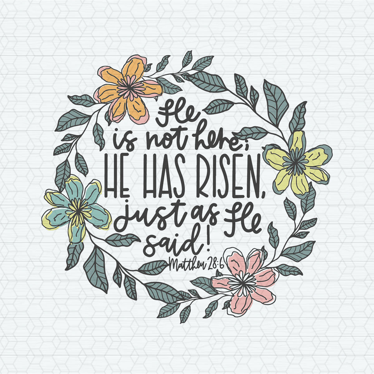 He Is Not Here He Has Risen Just As He Said SVG | Inspire Uplift