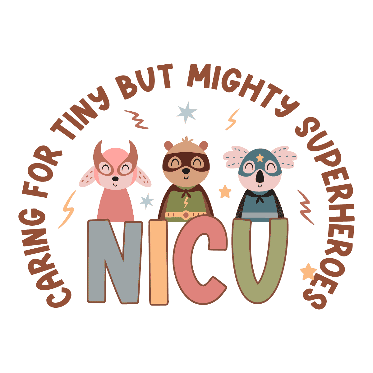 Caring For Tiny But Mighty Superheroes SVG - Inspire Uplift