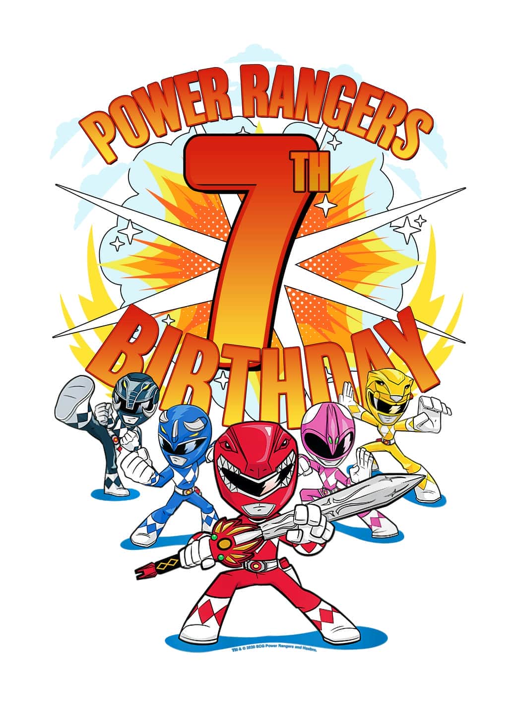 Power Rangers Group Shot 7th Birthday SVG Birthday SVG 7th B - Inspire ...