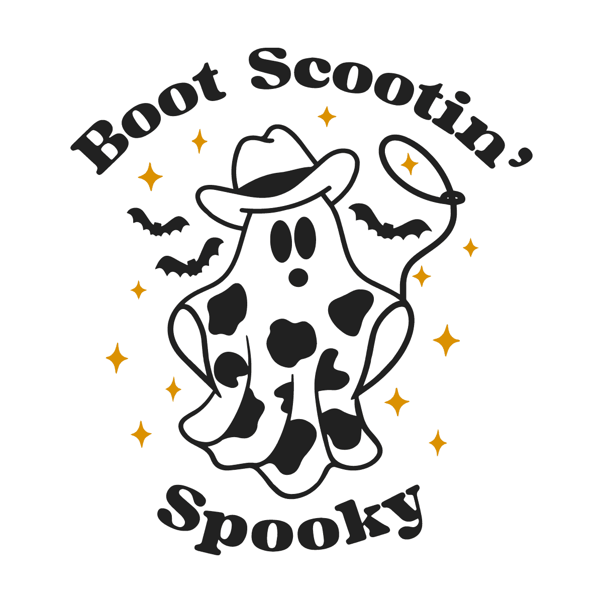 Boot Scootin Spooky Ghost Halloween SVG File For Cricut | Inspire Uplift