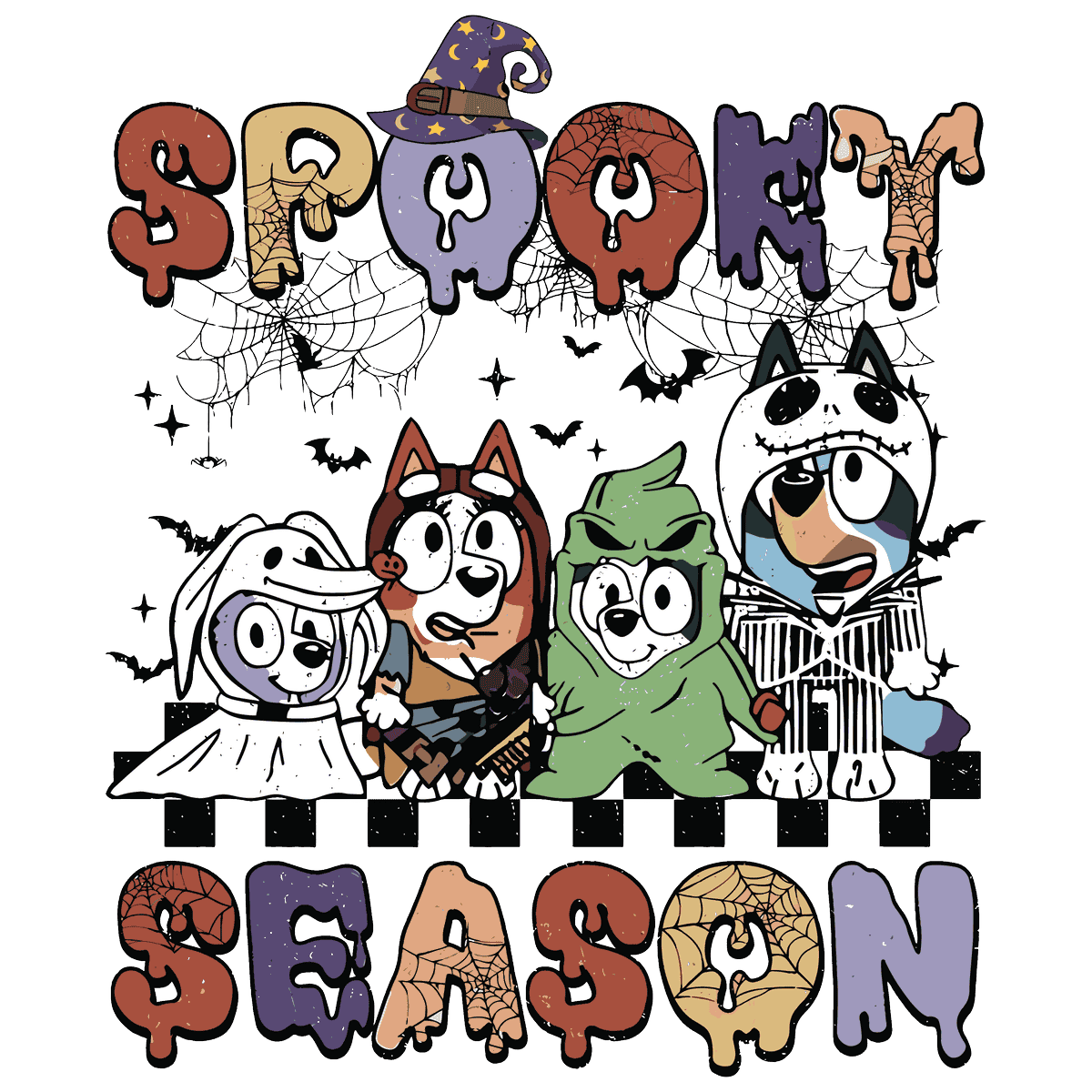 Vintage Biue Y And Friends Spooky Season SVG Cricut File | Inspire Uplift