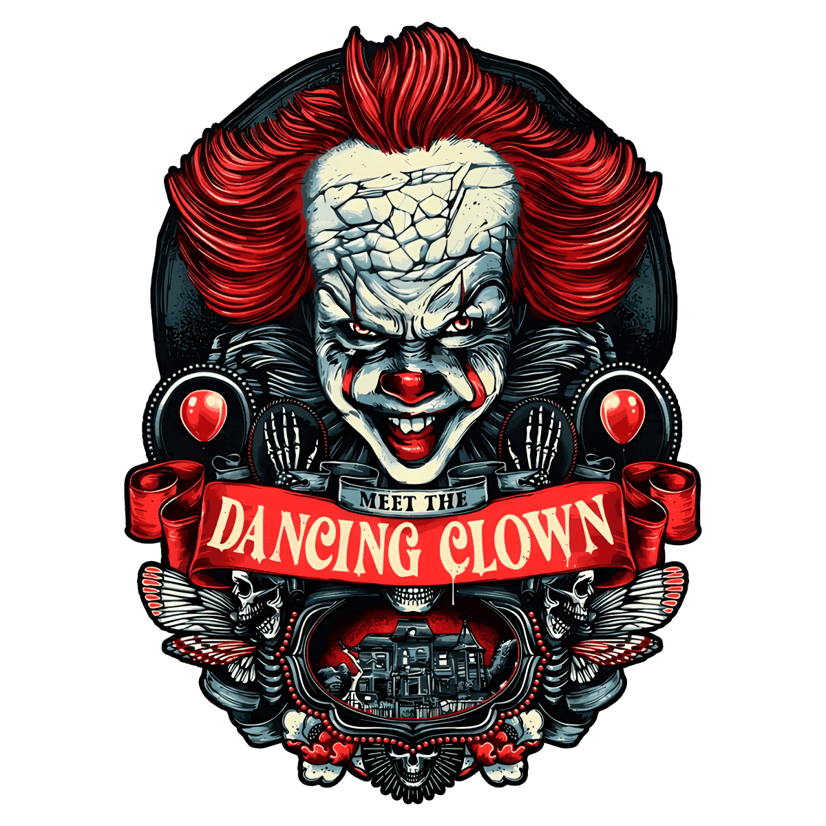 Halloween Horror Movie Meet The Dancing Clown PNG File | Inspire Uplift