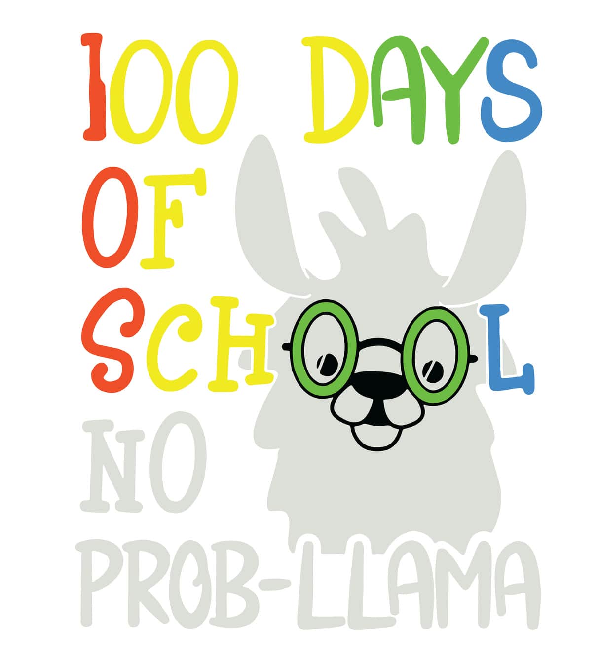 100 Days Of School No Prob Llama SVG Llama SVG Back To Schoo | Inspire ...
