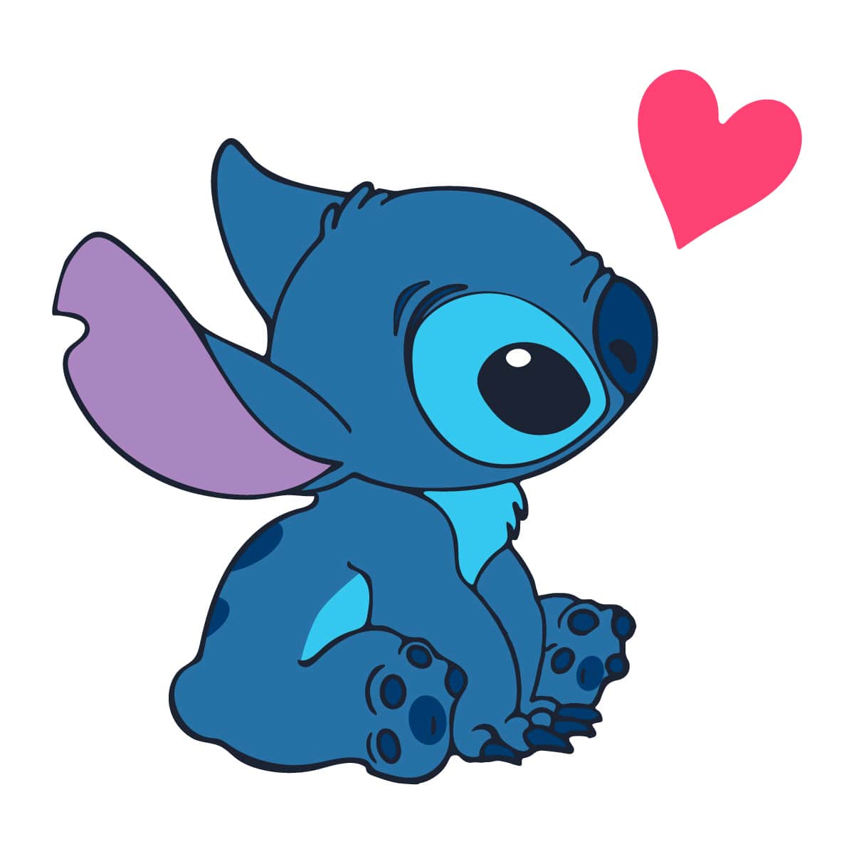 Stitch SVG File Cute Stitch With Heart SVG Stitch SVG Stitch | Inspire ...