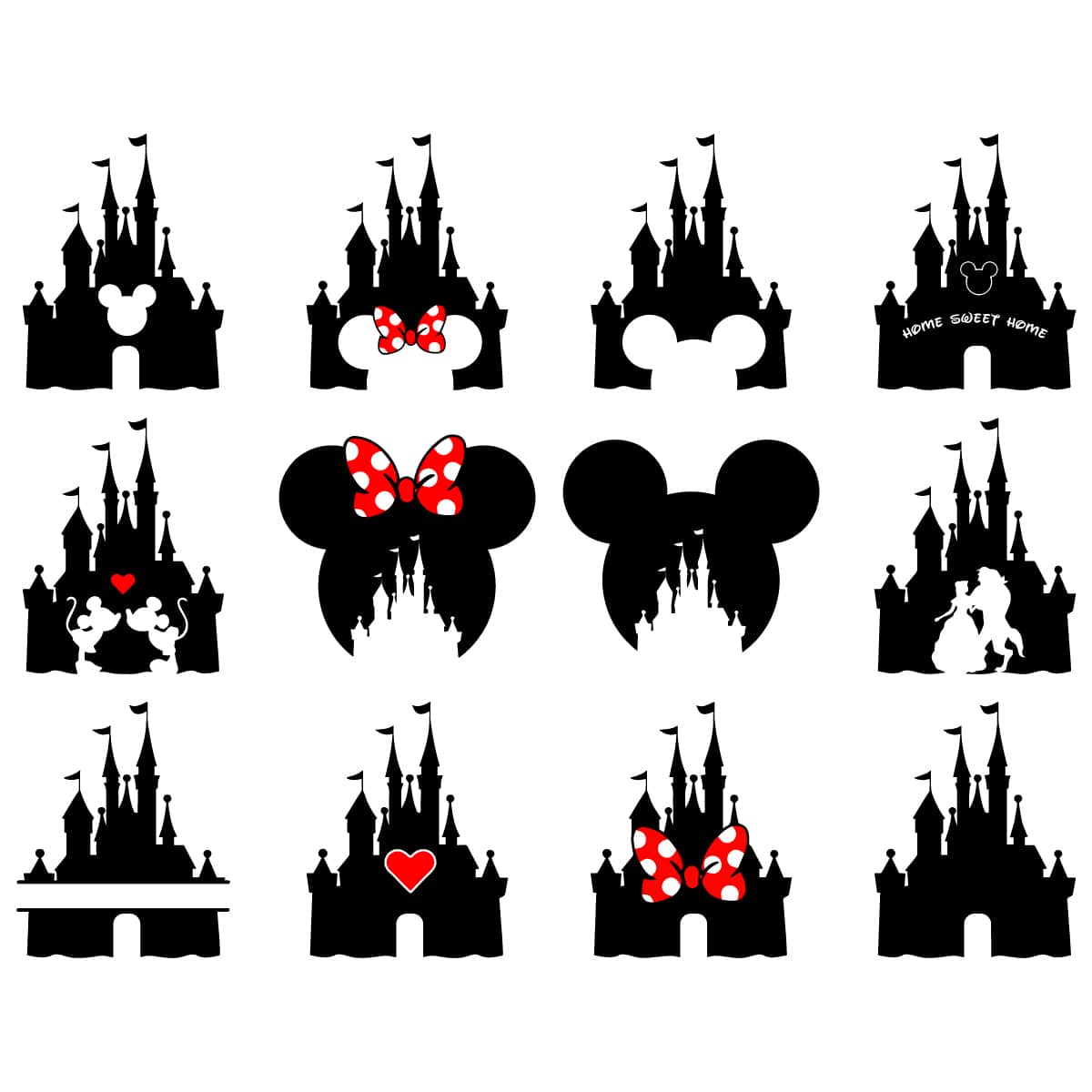 Disney Castle Bundle SVG PNG Disney SVG Minnie SVG Castle SV - Inspire ...