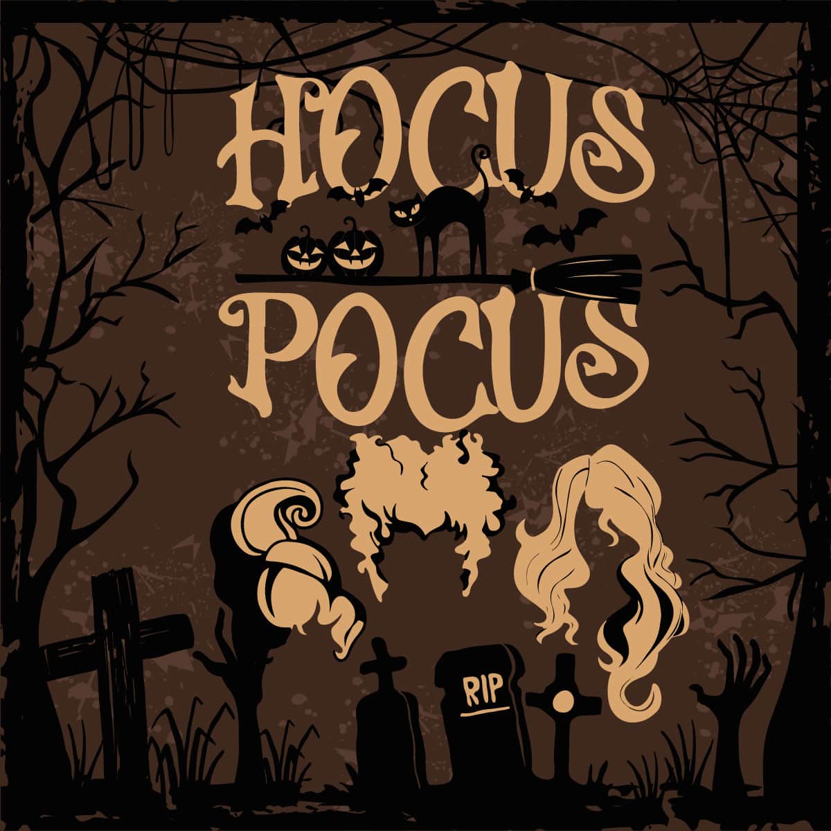 Hocus Pocus SVG Happy Halloween SVG Witch SVG | Inspire Uplift