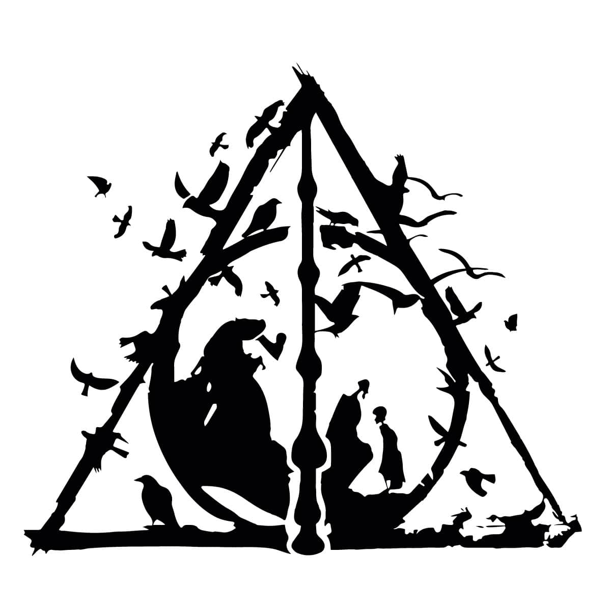 Deathly Hallows SVG Harry Potter SVG Deathly Hallows Art SVG - Inspire ...