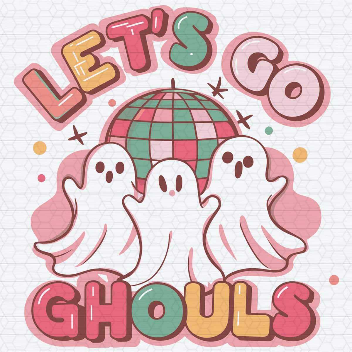 Lets Go Ghouls Boo Cute Autumn Halloween SVG | Inspire Uplift