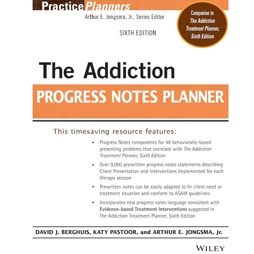 The Addiction Progress Notes Planner PracticePlanners 6th Ed | Inspire ...