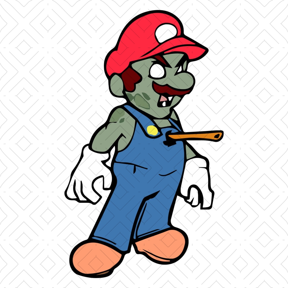 Horror Zombie Super Mario SVG, Super Mario Halloween SVG, Ma | Inspire ...