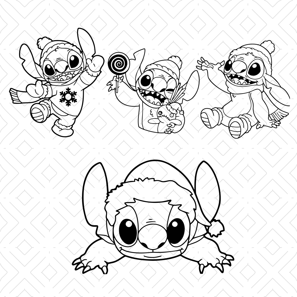 Stitch Christmas Bundle SVG, Stitch Santa SVG, Christmas Sti | Inspire ...