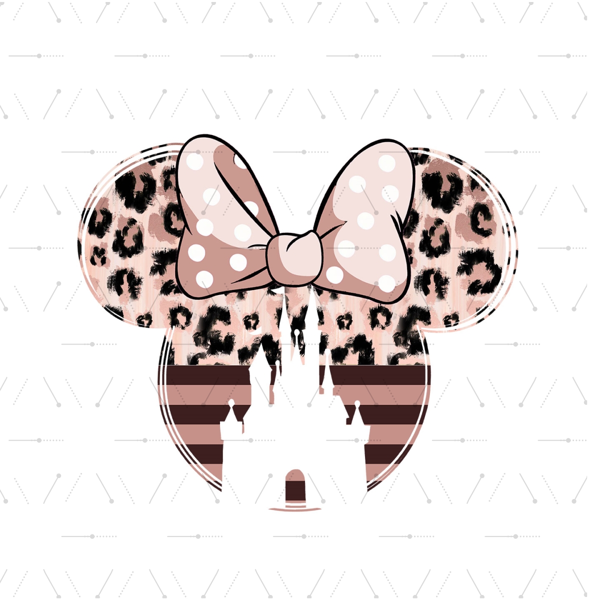 Leopard Minnie Head Disney Castle PNG | Inspire Uplift