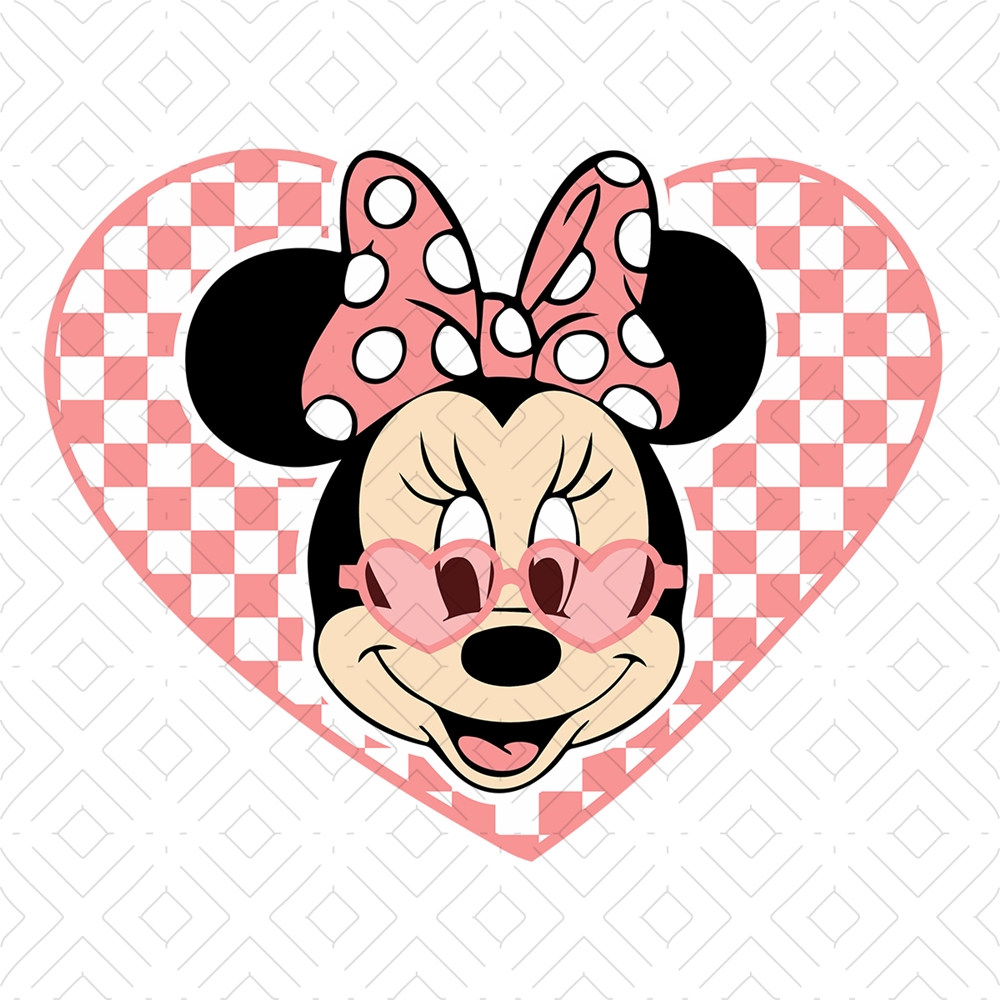 Heart Glasses Minnie Mouse Head SVG | Inspire Uplift