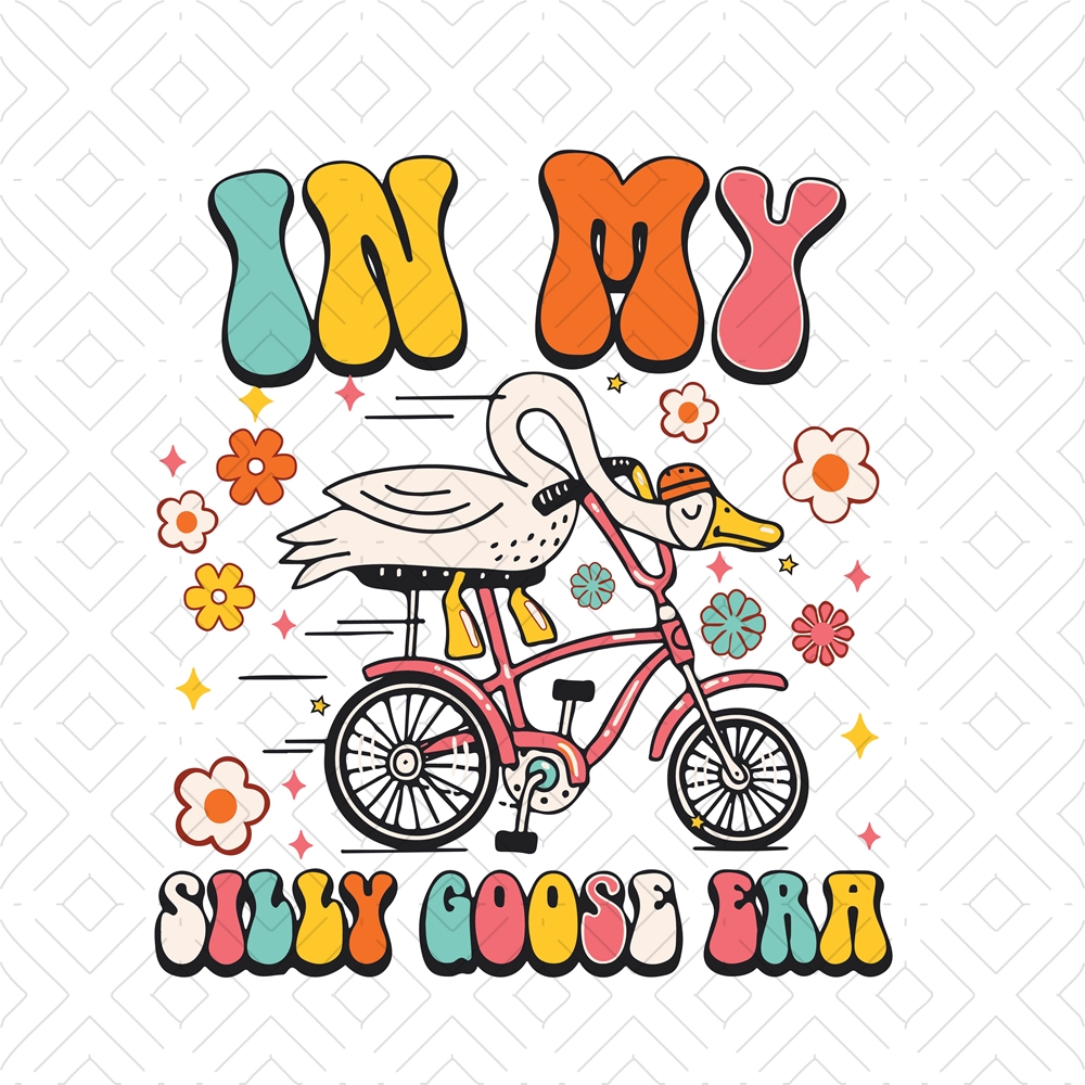 Groovy In My Silly Goose Era Duck Saying Goose Meme SVG Wild | Inspire ...