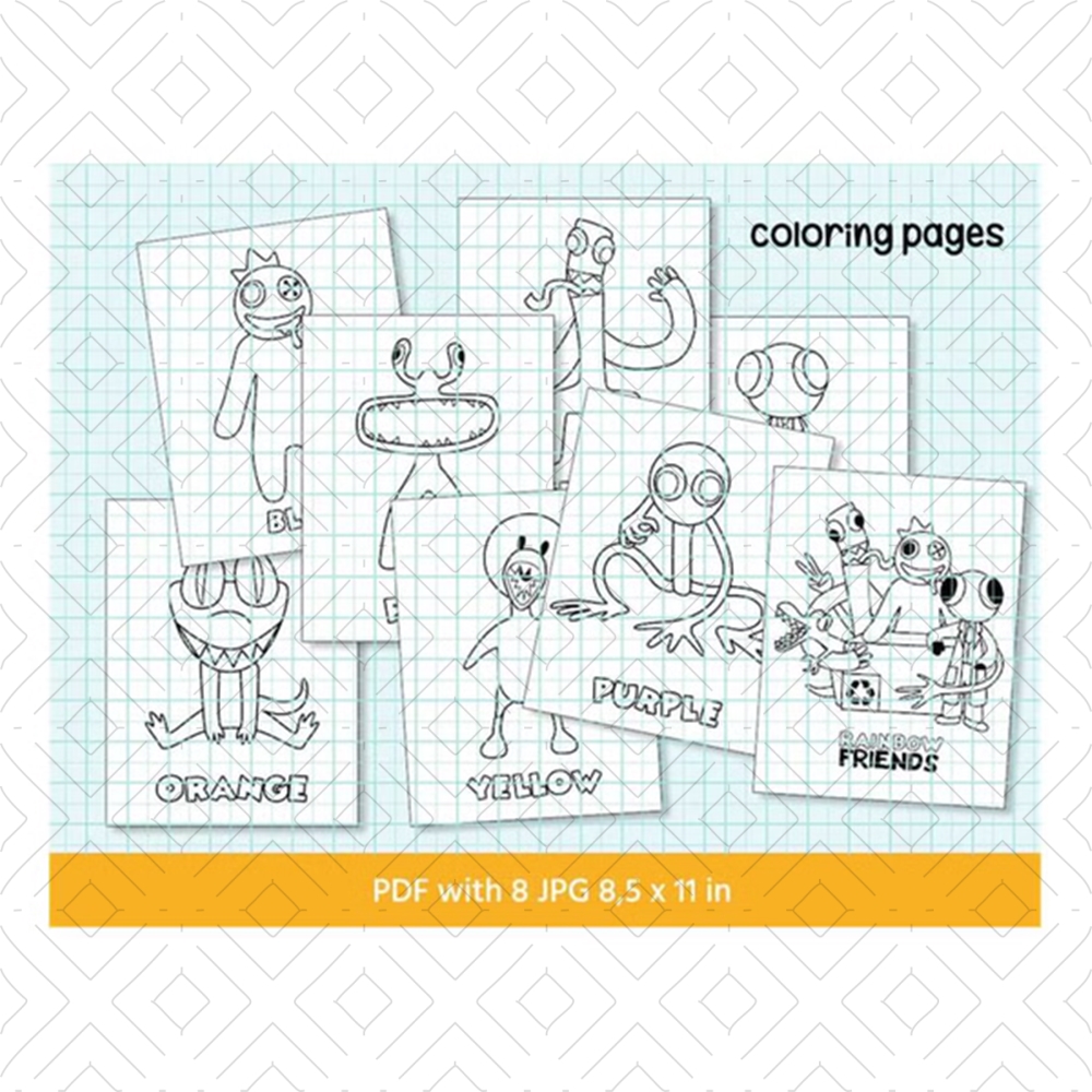 Coloring Pages, Rainbow friends Coloring Pages, Home print, | Inspire ...