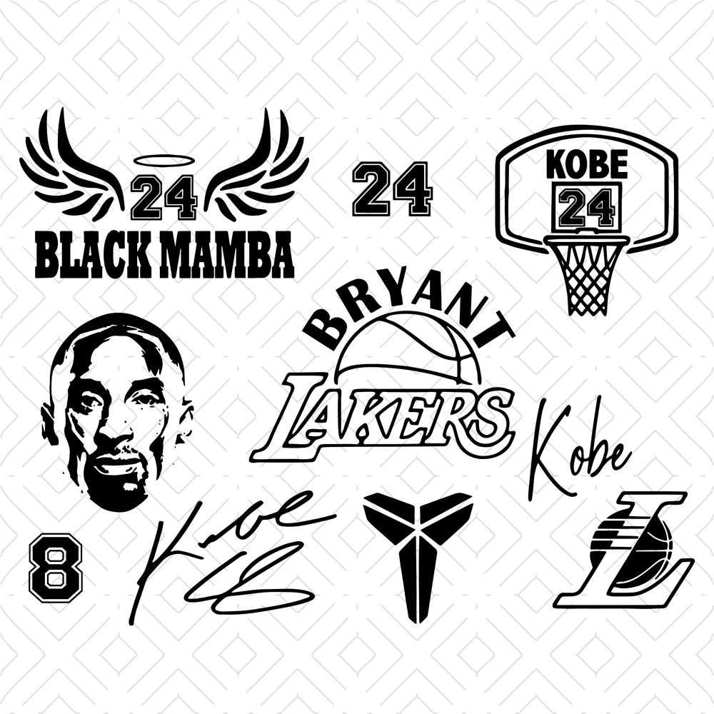 Kobe Bryant SVG Bundle, Lakers SVG, Kobe 24 SVG, Black Mamba | Inspire ...