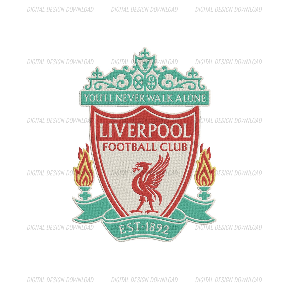 Liverpool FC Embroidery Designs, UEFA Champions League Machi | Inspire ...