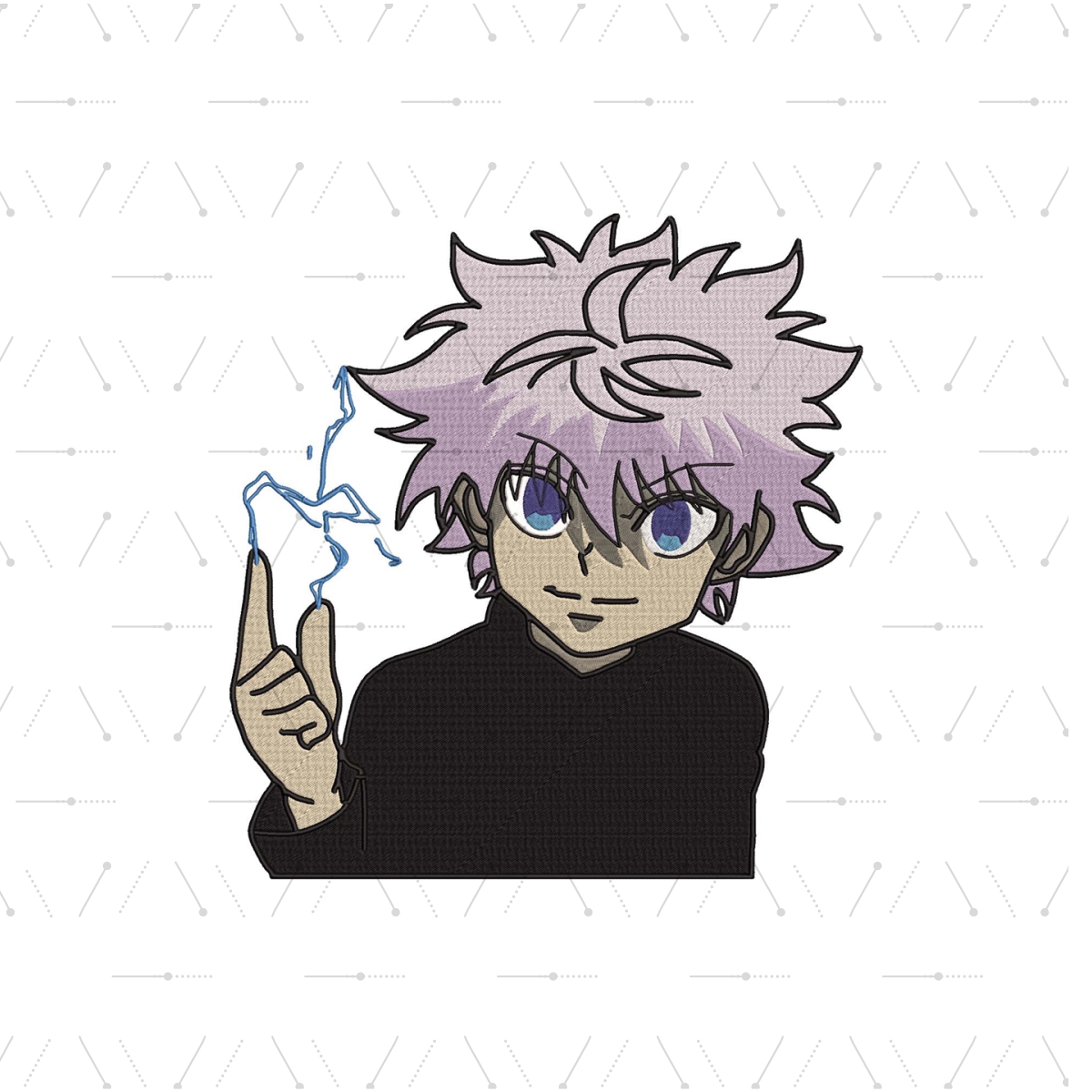 Killua Embroidery Design File, Hunter x Hunter Anime Embroid | Inspire ...