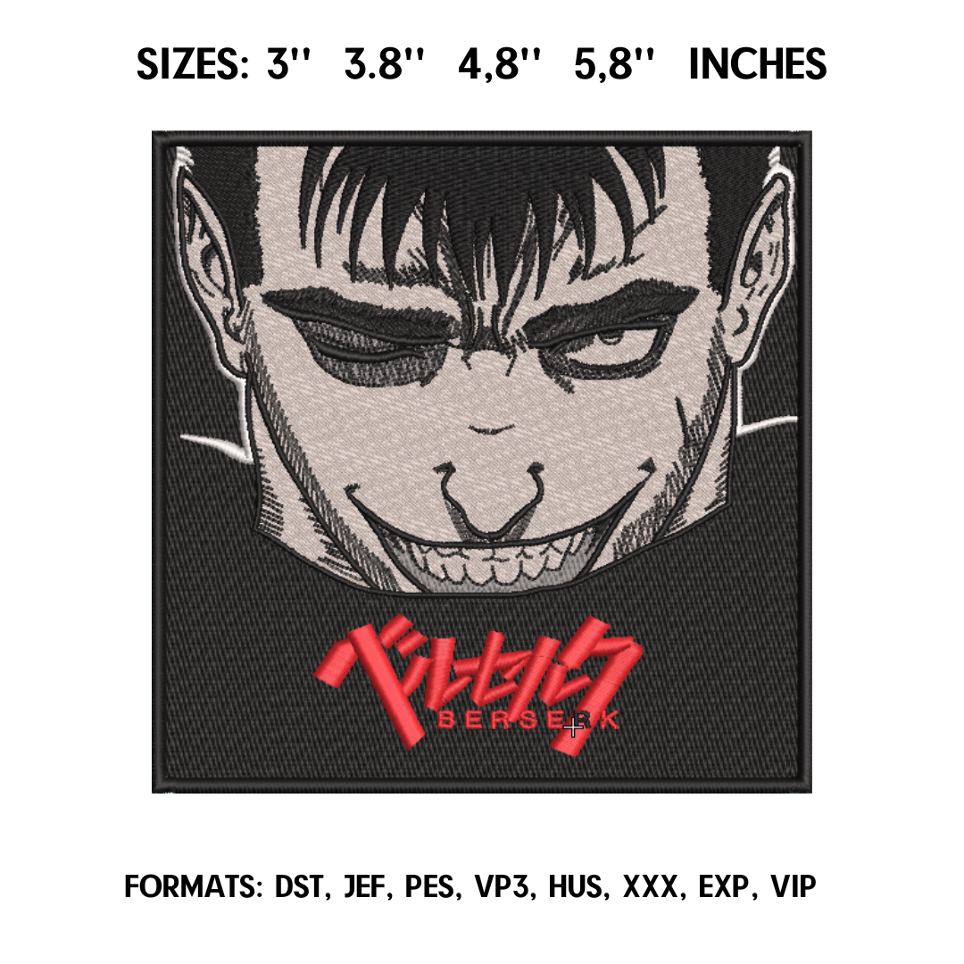 Berserk Guts Embroidery Design File Berserk Anime Embroidery - Inspire ...