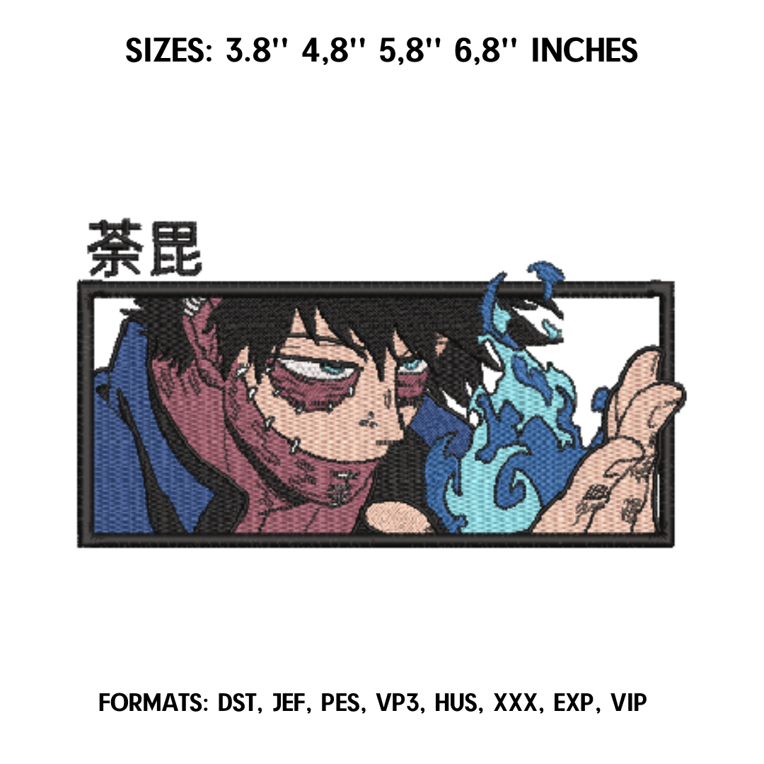Dabi Embroidery Design File My Hero Academia Anime Embroider | Inspire ...
