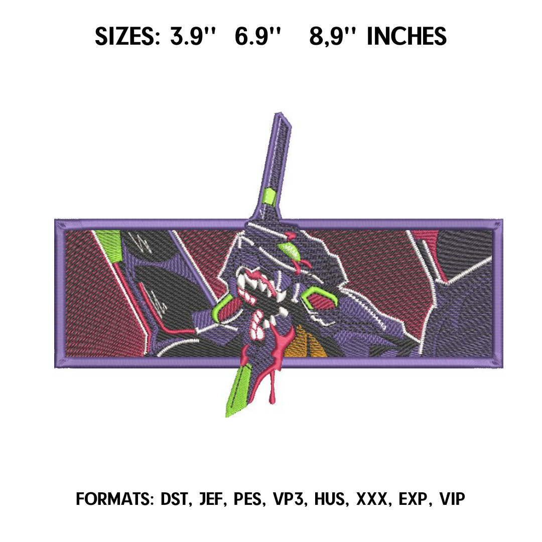 Evangelion Embroidery Design FileAnime Embroidery DesignEva | Inspire ...