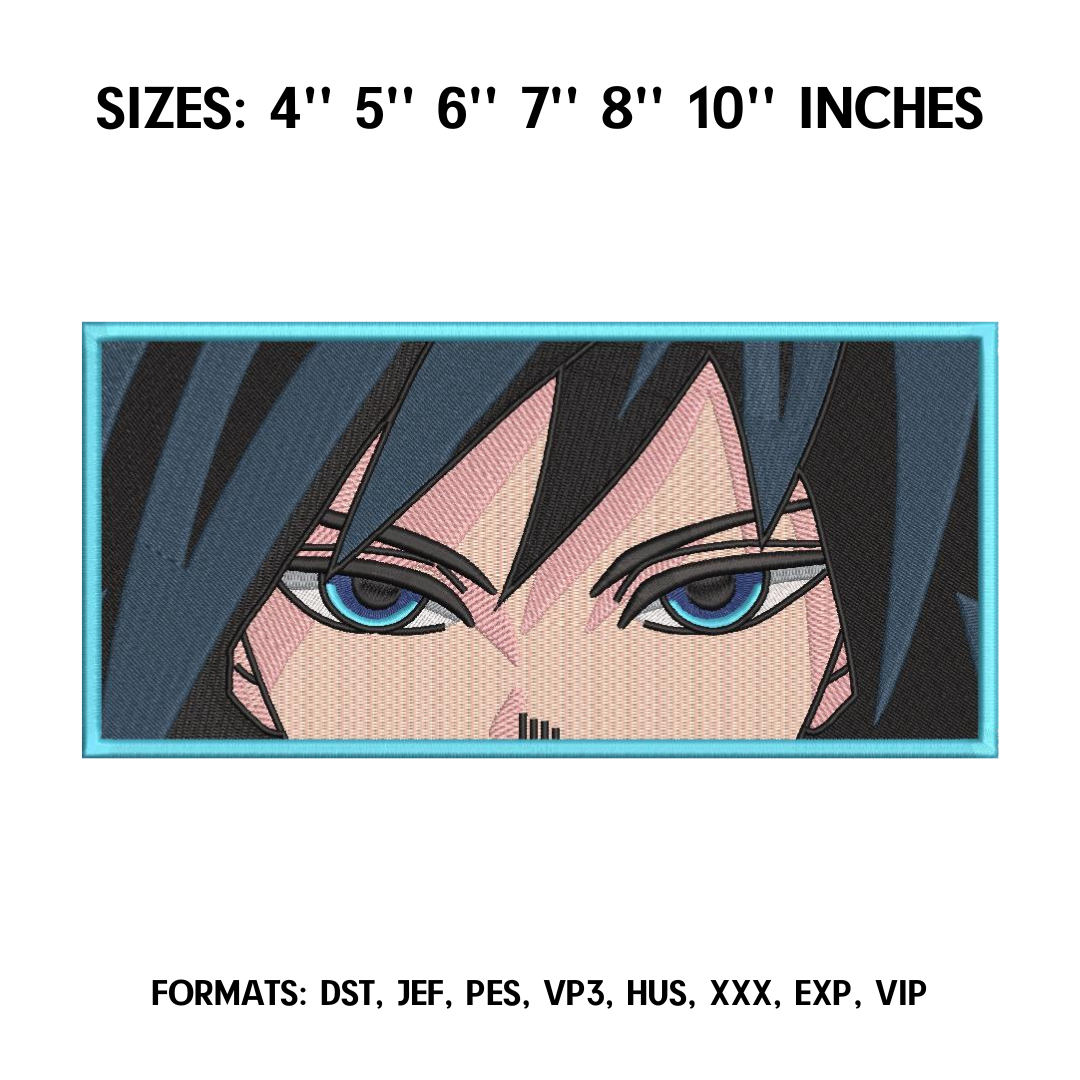 Giyu Tomioka Embroidery Design File, Kimetsu no yaiba Anime, - Inspire ...
