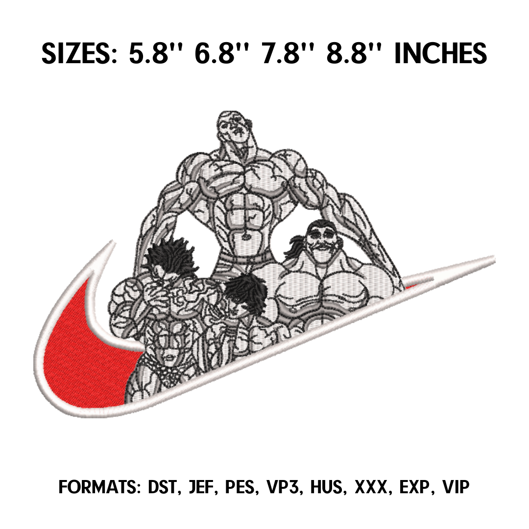 Hanma Family Embroidery Design File, Baki the Grappler Anime | Inspire ...