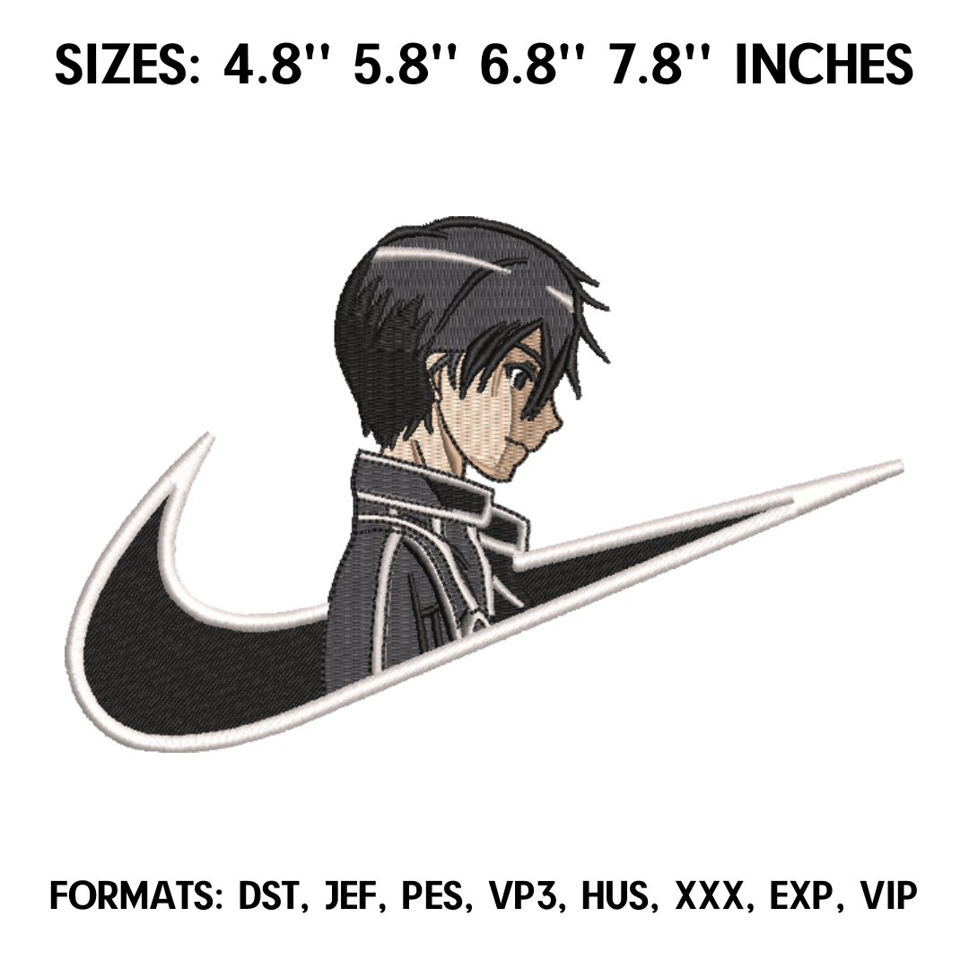 Kirito Embroidery Design File, Sword art online Anime Embroi | Inspire ...