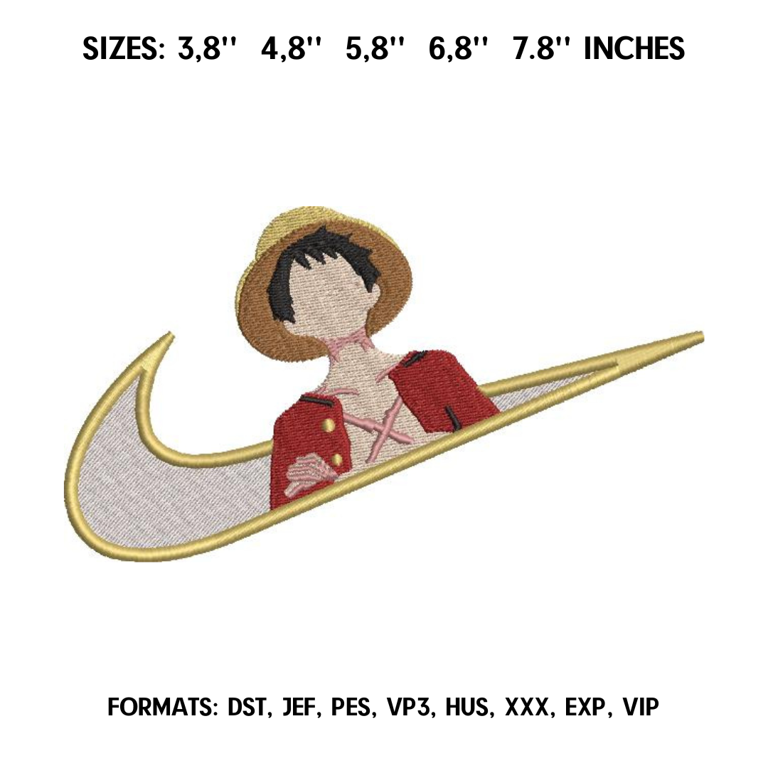 Luffy Embroidery Design File One piece Anime Embroidery Desi | Inspire ...