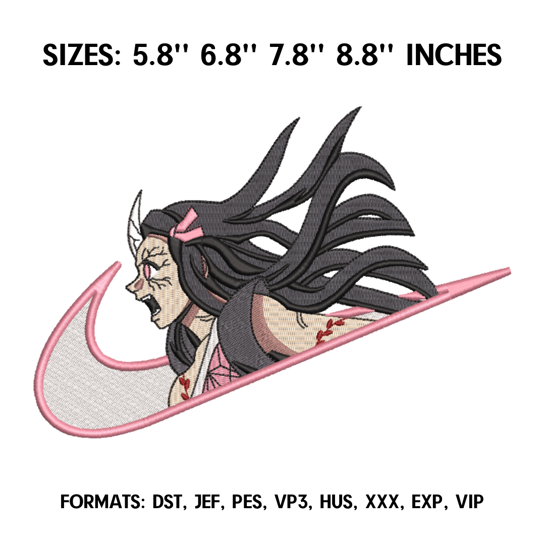 Nezuko Embroidery Design File, Kimetsu no yaiba Anime Embroi - Inspire ...