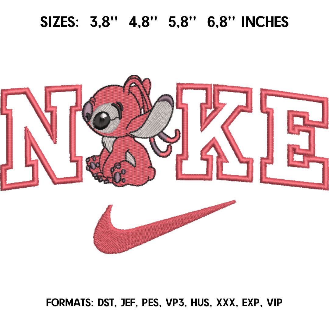 Nike Stitch Angel Embroidery design file pes. Lilo and Stitc | Inspire ...