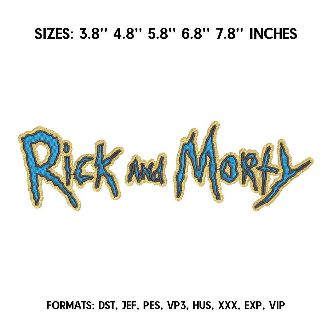 Rick and Morty Embroidery Design File, Rick and Morty Anime | Inspire ...