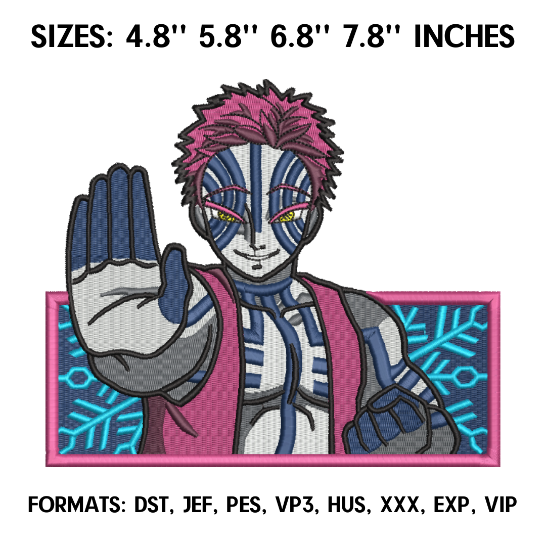 Akaza Embroidery Design File, Kimetsu no yaiba Anime Embroid | Inspire ...