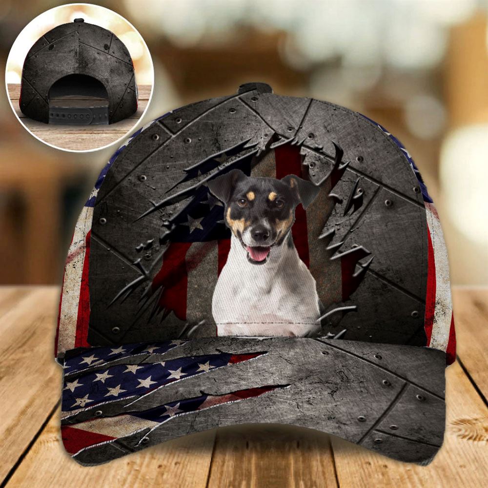 Jack Russell Terrier On The American Flag Cap Custom Photo, | Inspire ...