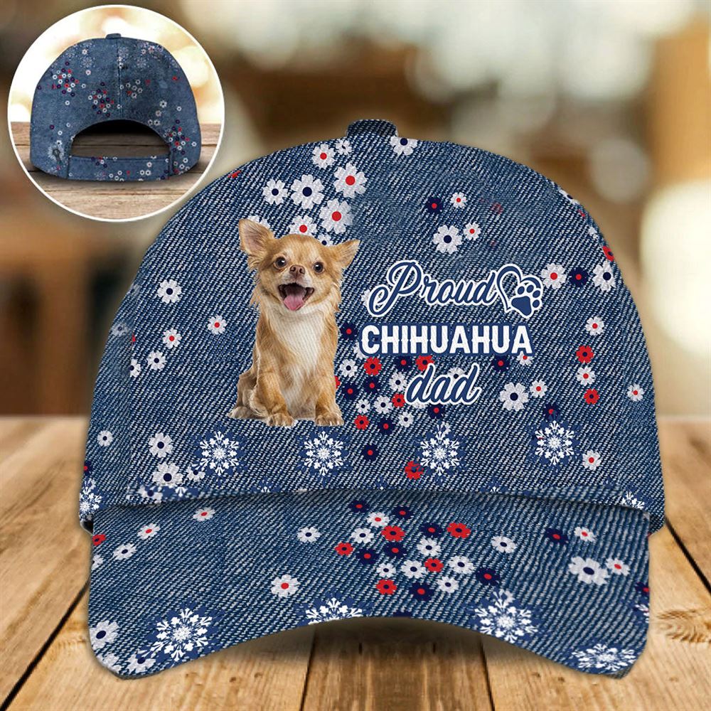 Proud Chihuahua Dad Caps, Caps For Dog Lovers 1, Classic Bas | Inspire ...