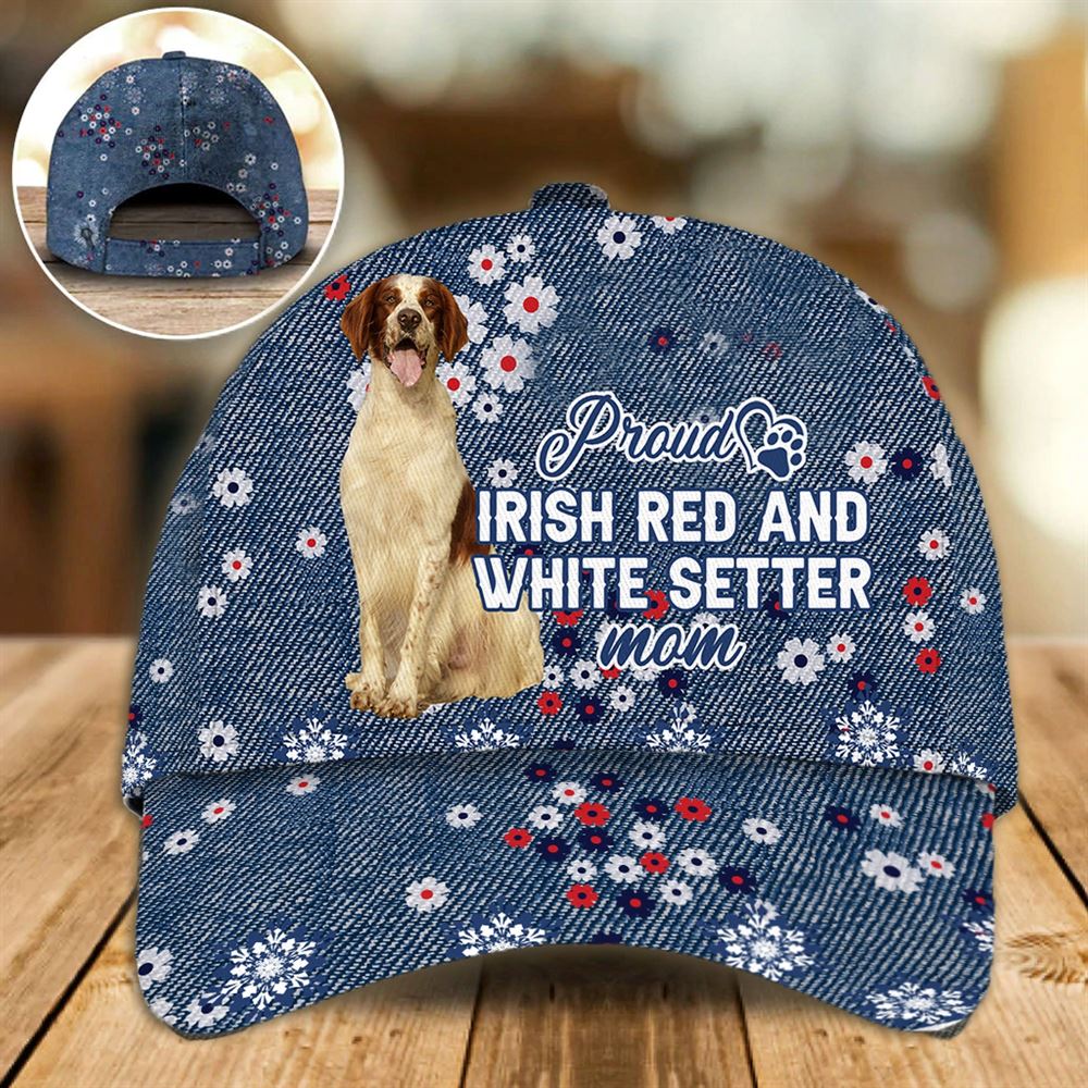 Proud Irish Red And White Setter Mom Caps, Hat For Going Out | Inspire ...