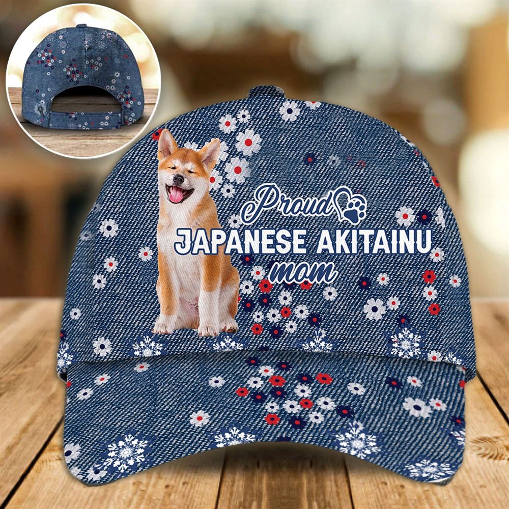 Proud Japanese Akita Inu Mom Caps, Hats For Walking With Pet | Inspire ...