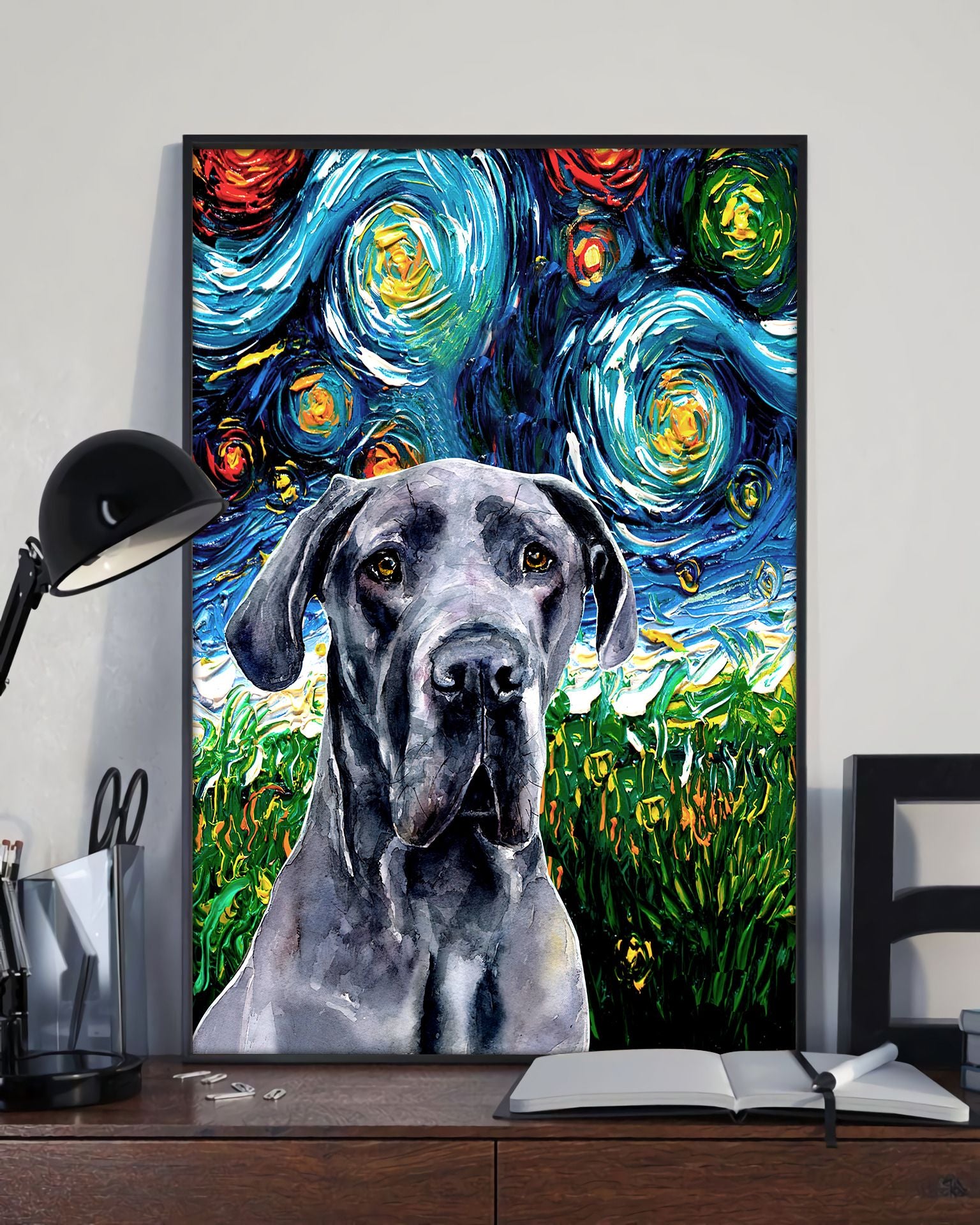 Great Dane Poster & Matte Canvas, Poster To Print, Gift For | Inspire ...