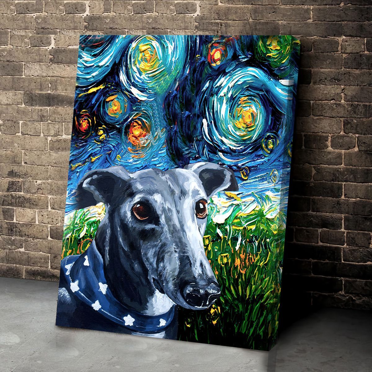 Greyhound Poster & Matte Canvas, Poster To Print, Gift For D | Inspire ...