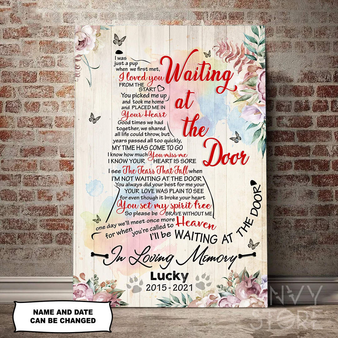 I'll Be Waiting At The Door Dog Poem Printable Personalized | Inspire ...