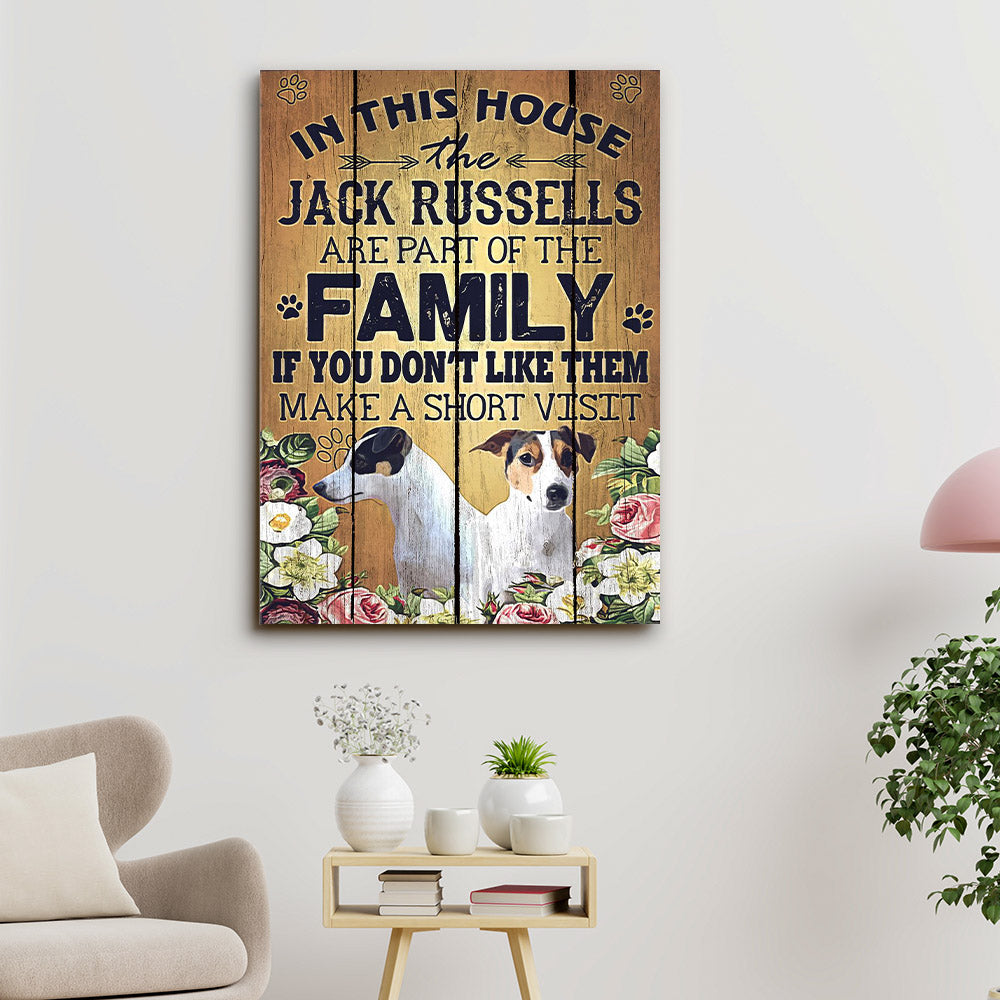 Jack Russell Art, In This House The Jack Russells Are Part O - Inspire ...
