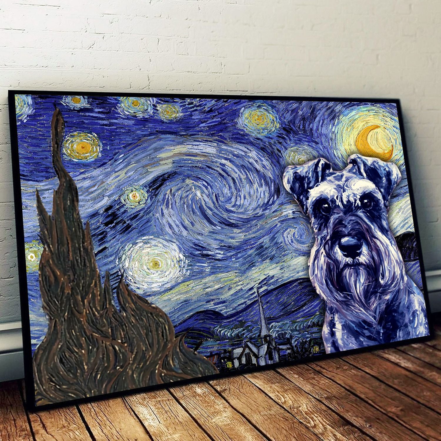 Miniature Schnauzer Poster & Matte Canvas, Dog Wall Art Prin | Inspire ...