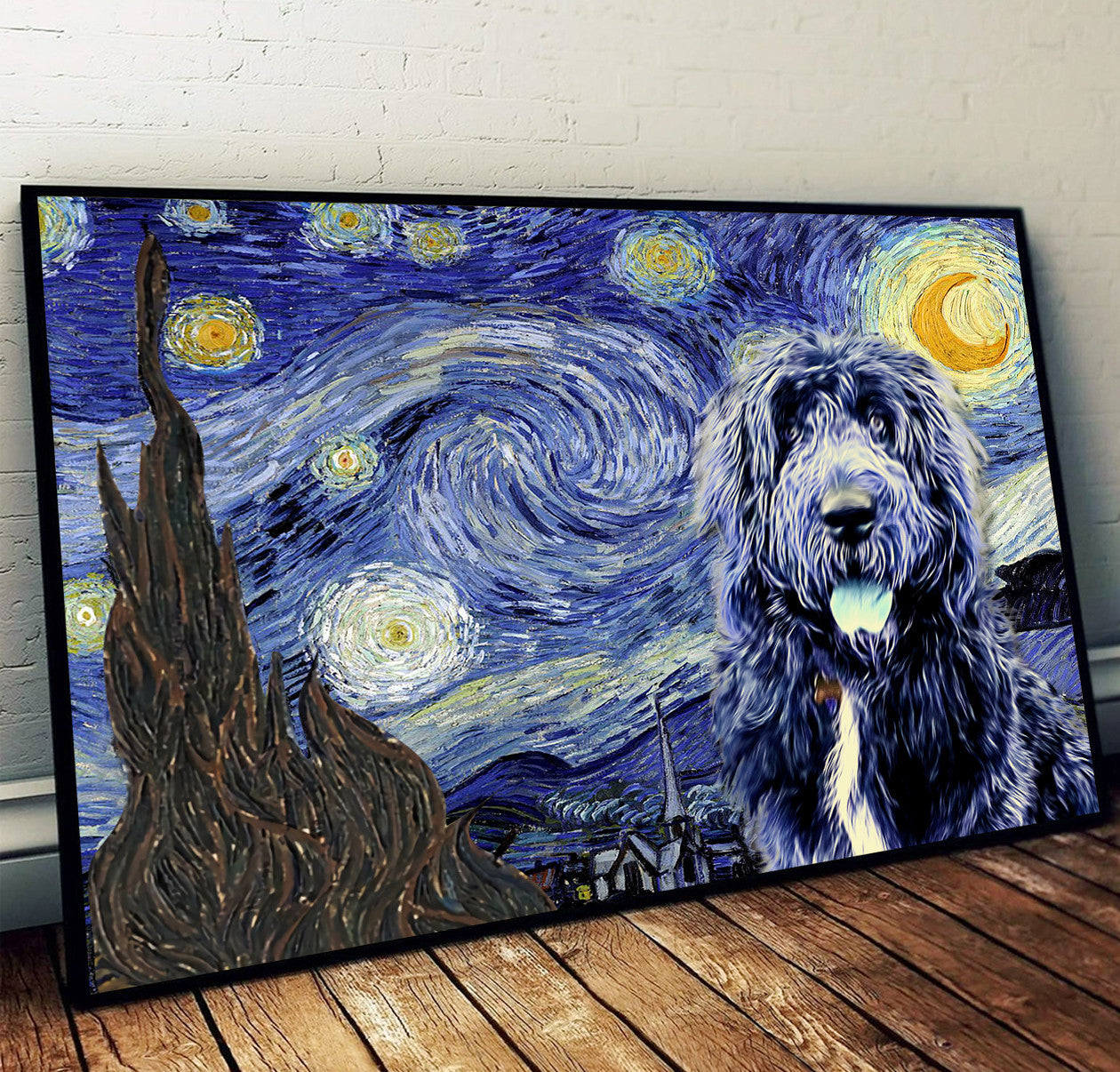 Newfypoo Poster & Matte Canvas, Dog Wall Art Prints, Paintin | Inspire ...