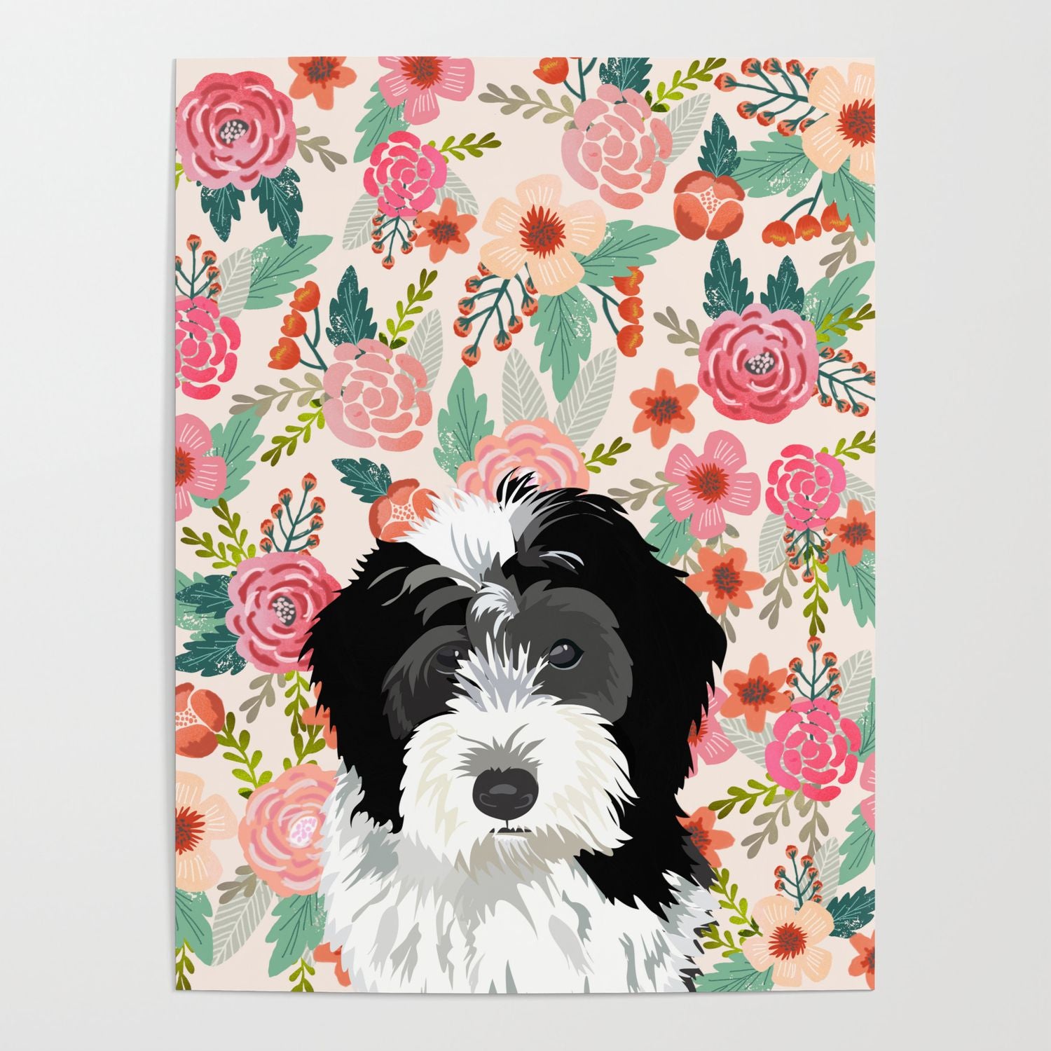 Bernedoodle Poster & Matte Canvas, Poster To Print, Gift For | Inspire ...