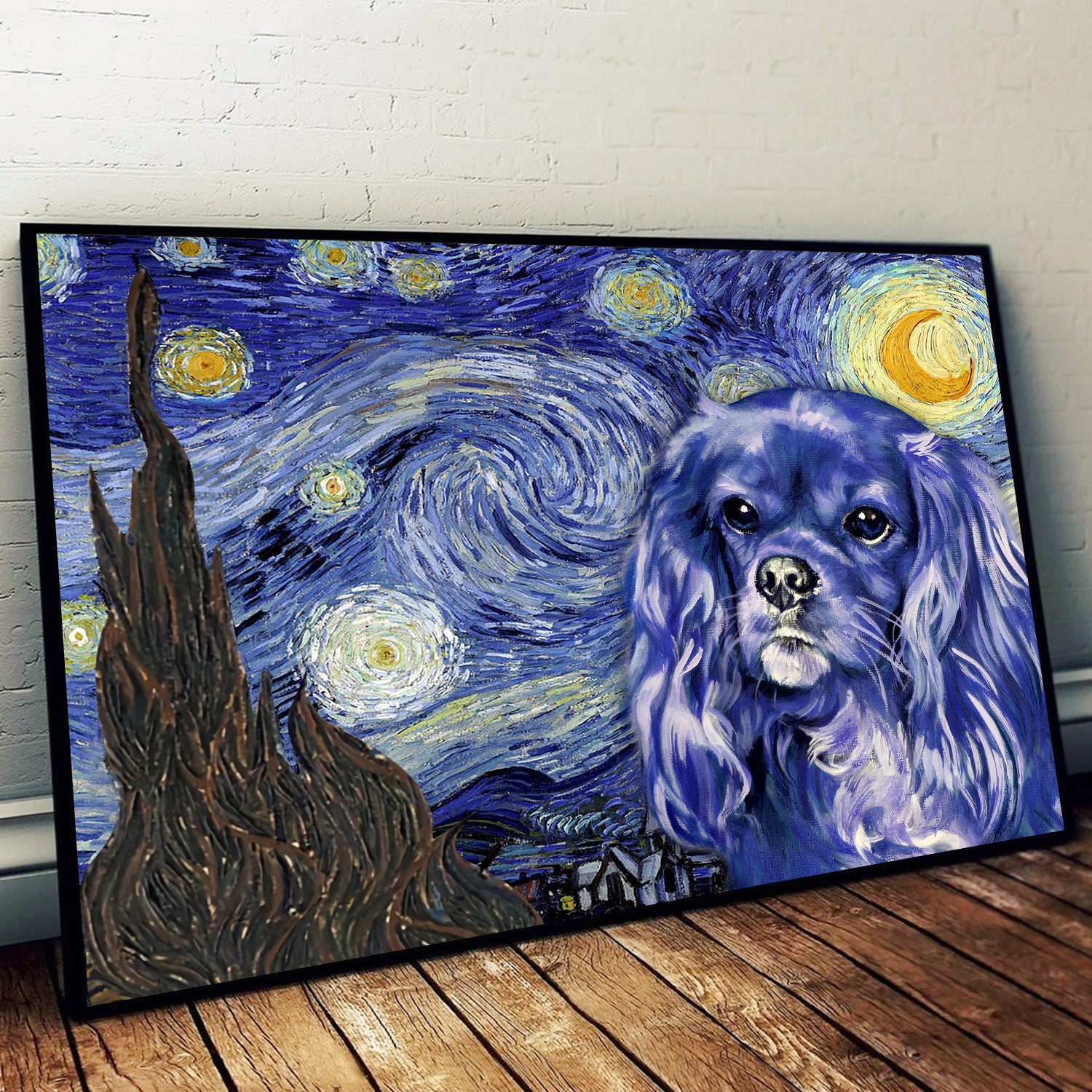 Cavalier King Charles Spaniel Poster & Matte Canvas, Dog Wal | Inspire Uplift